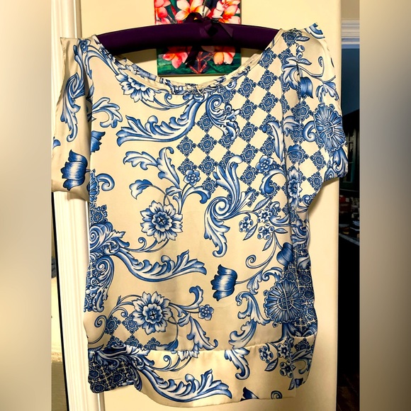 Tops | Silk Blouse Art Piece From Venice Boutique Made In Italy | Poshmark